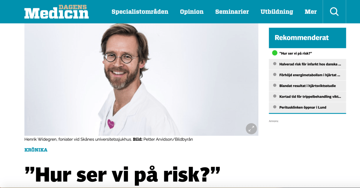”Hur ser vi på risk?” – Henrik Widegren